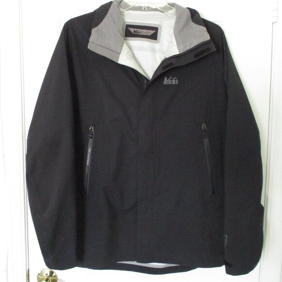 REI | Jackets & Coats | Rei E Elements Mens Ls Black Hooded Full Zip ...